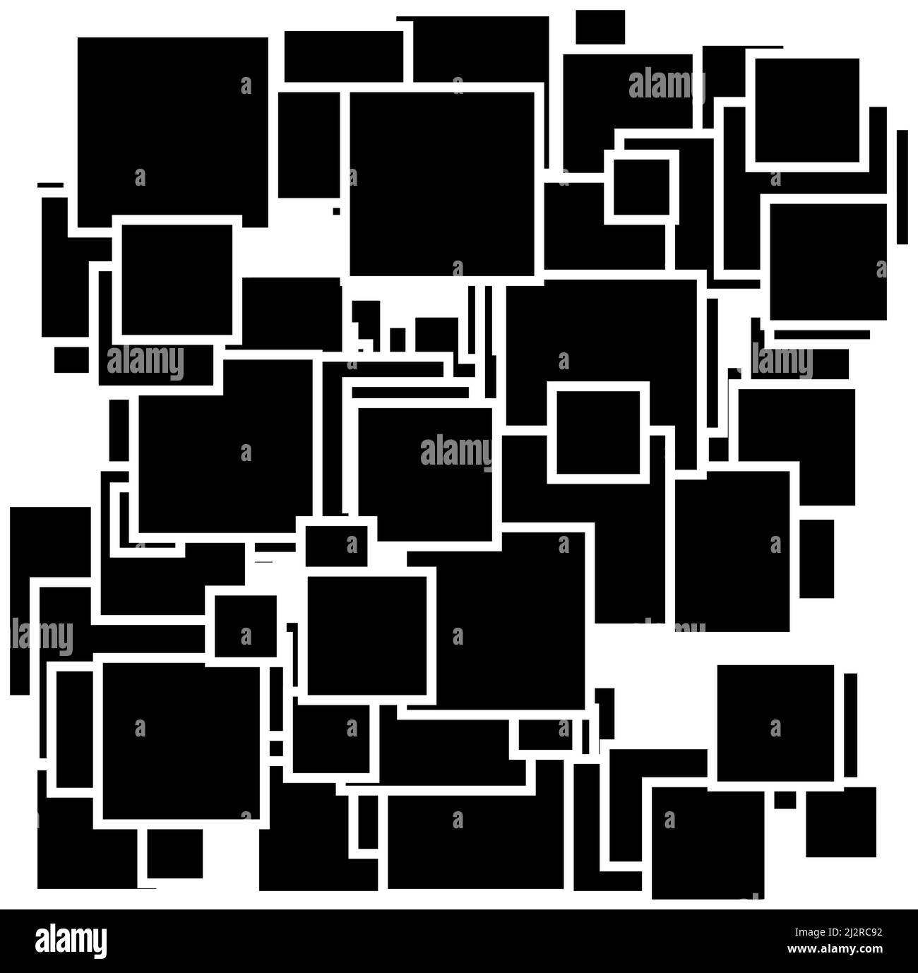 Random, scattered squares pattern, texture element. Randomness concept ...