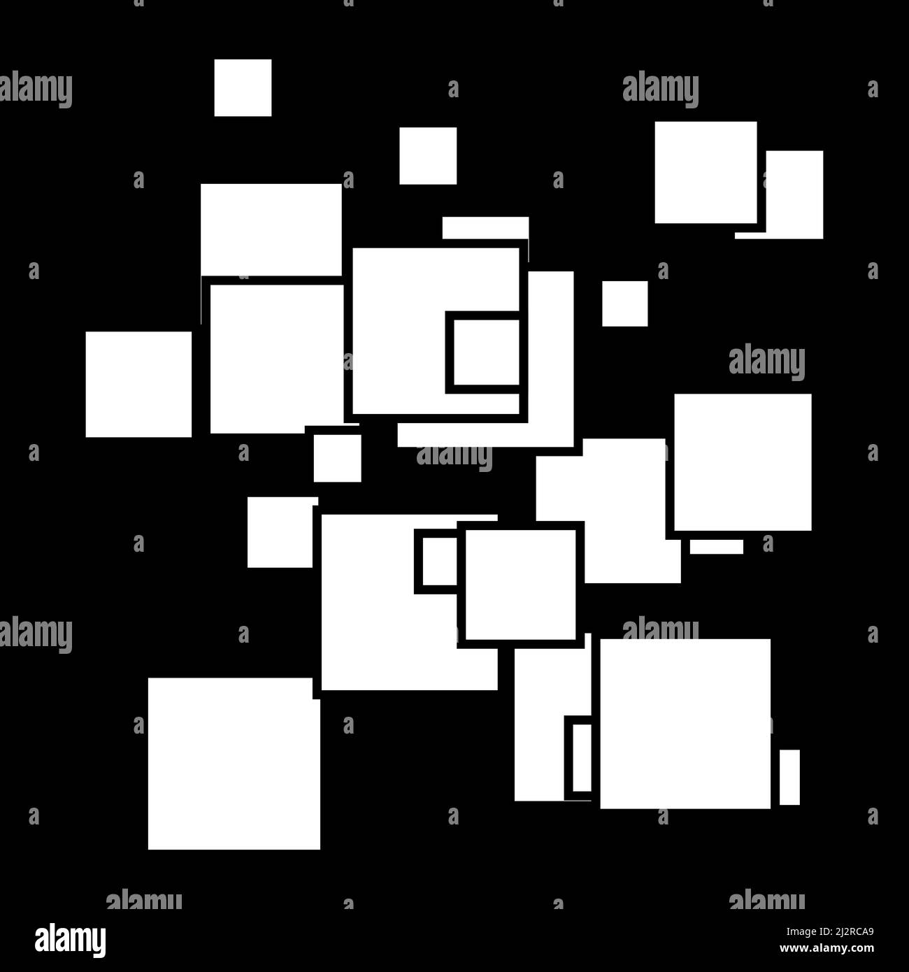 Random, scattered squares pattern, texture element. Randomness concept ...