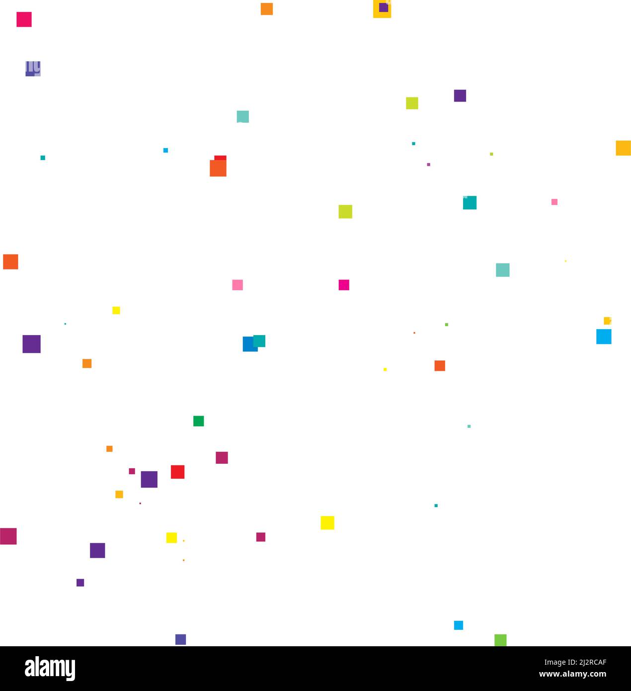 Random, scattered squares pattern, texture element. Randomness concept ...