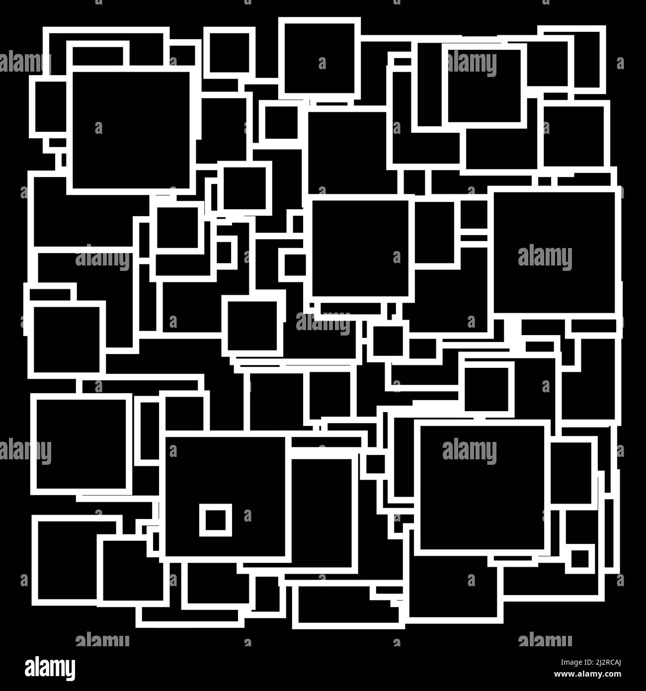 Random, scattered squares pattern, texture element. Randomness concept ...