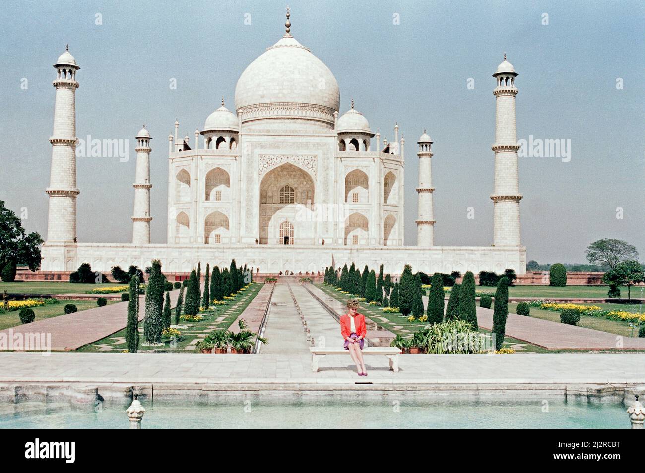 Princess Diana at the Taj Mahal, Agra, Uttar Pradesh, India, 11th ...