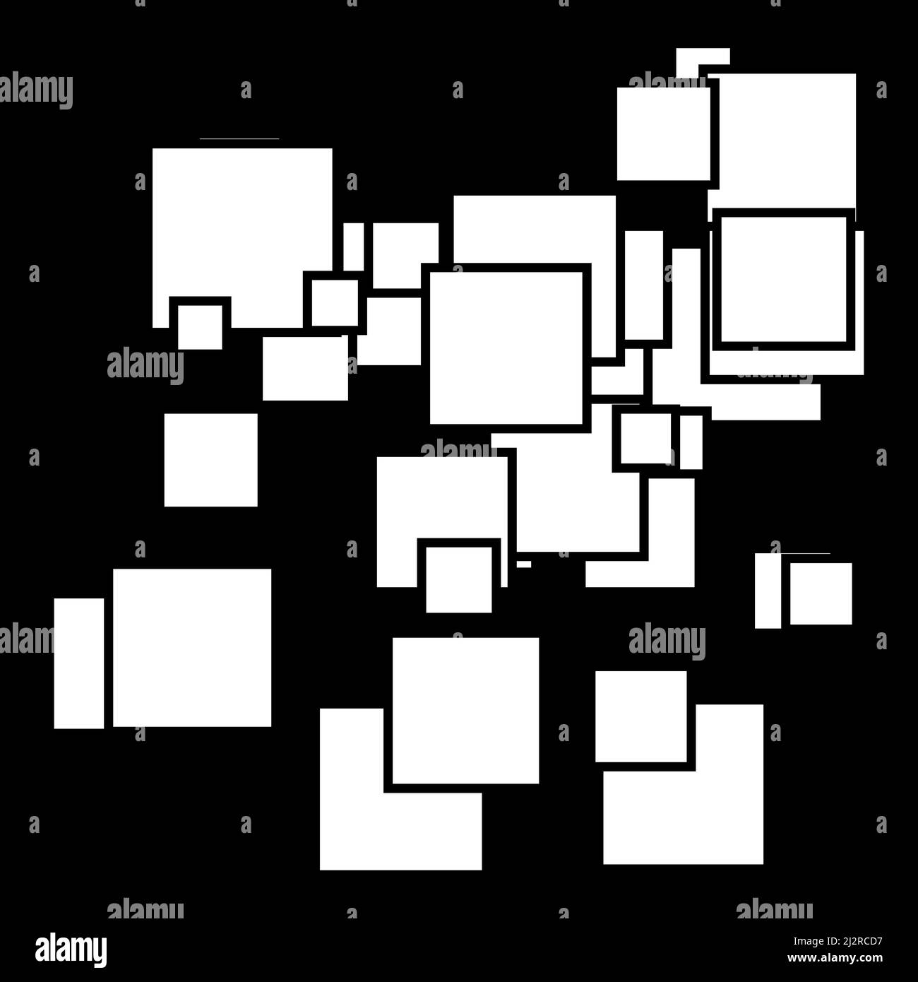 Random, scattered squares pattern, texture element. Randomness concept ...