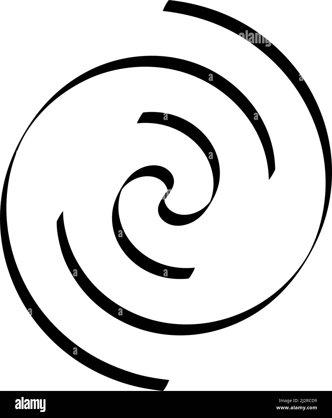 Spirally shape. Swirl, twirl, whirl and twirl vector design element ...
