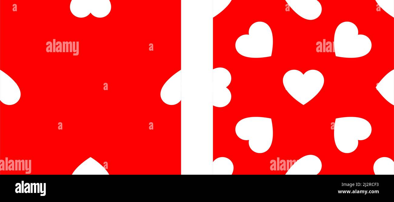 Seamless, repeatable heart shape, icon pattern, texture. Heart wrapper ...
