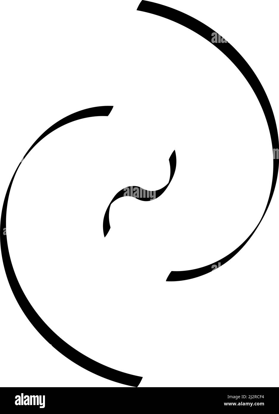 Spirally shape. Swirl, twirl, whirl and twirl vector design element ...