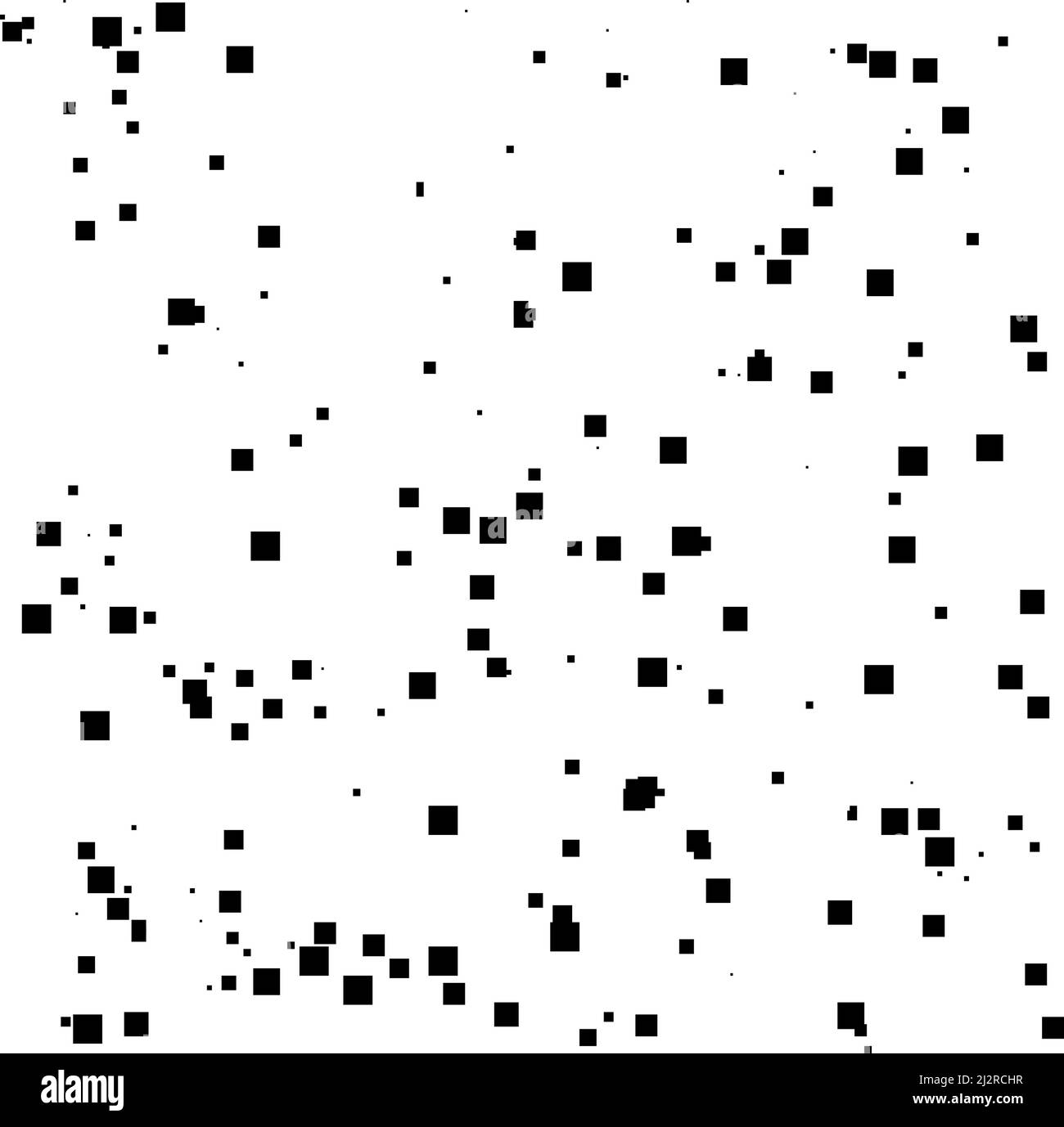 Random, scattered squares pattern, texture element. Randomness concept ...