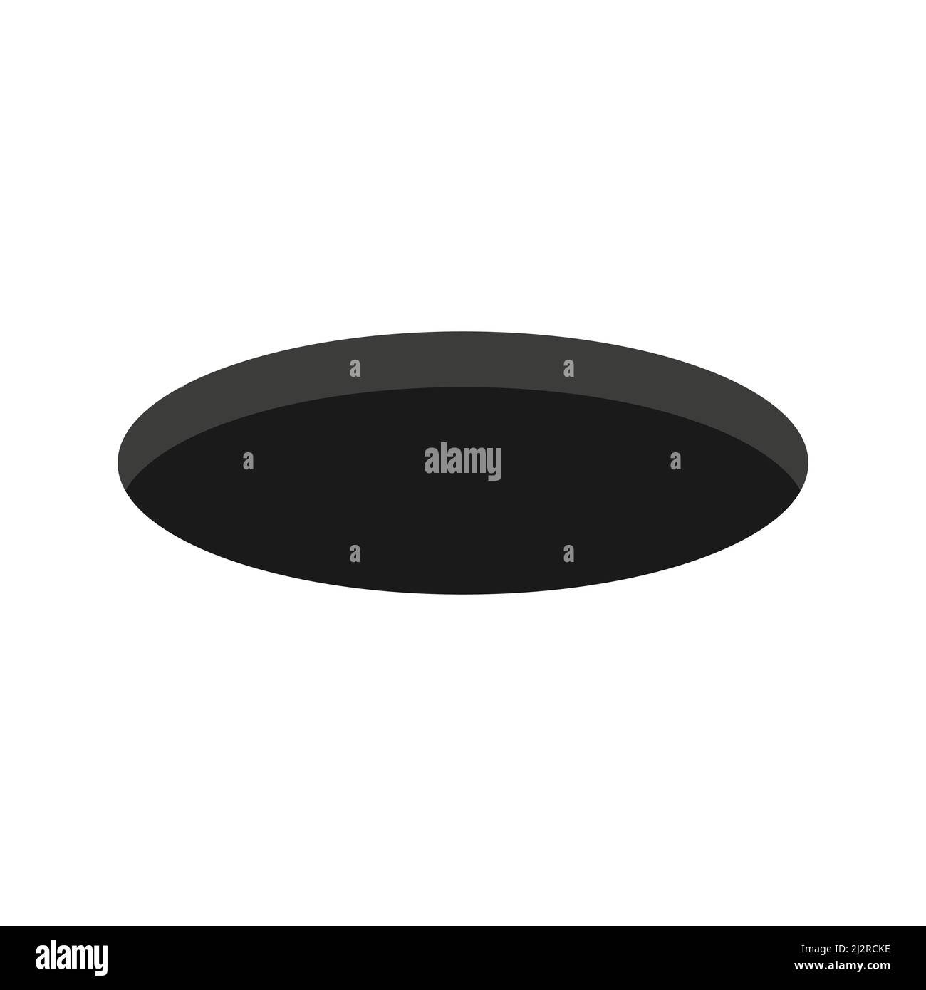 Black round hole. Golf hole symbol. Isometric style. Vector isolated on ...