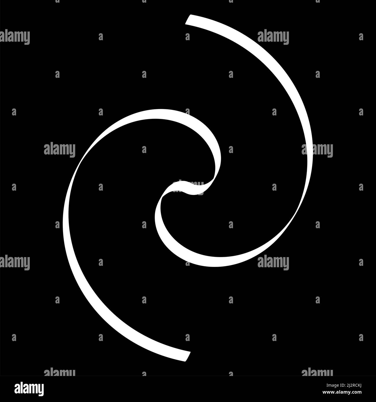 Spirally shape. Swirl, twirl, whirl and twirl vector design element ...