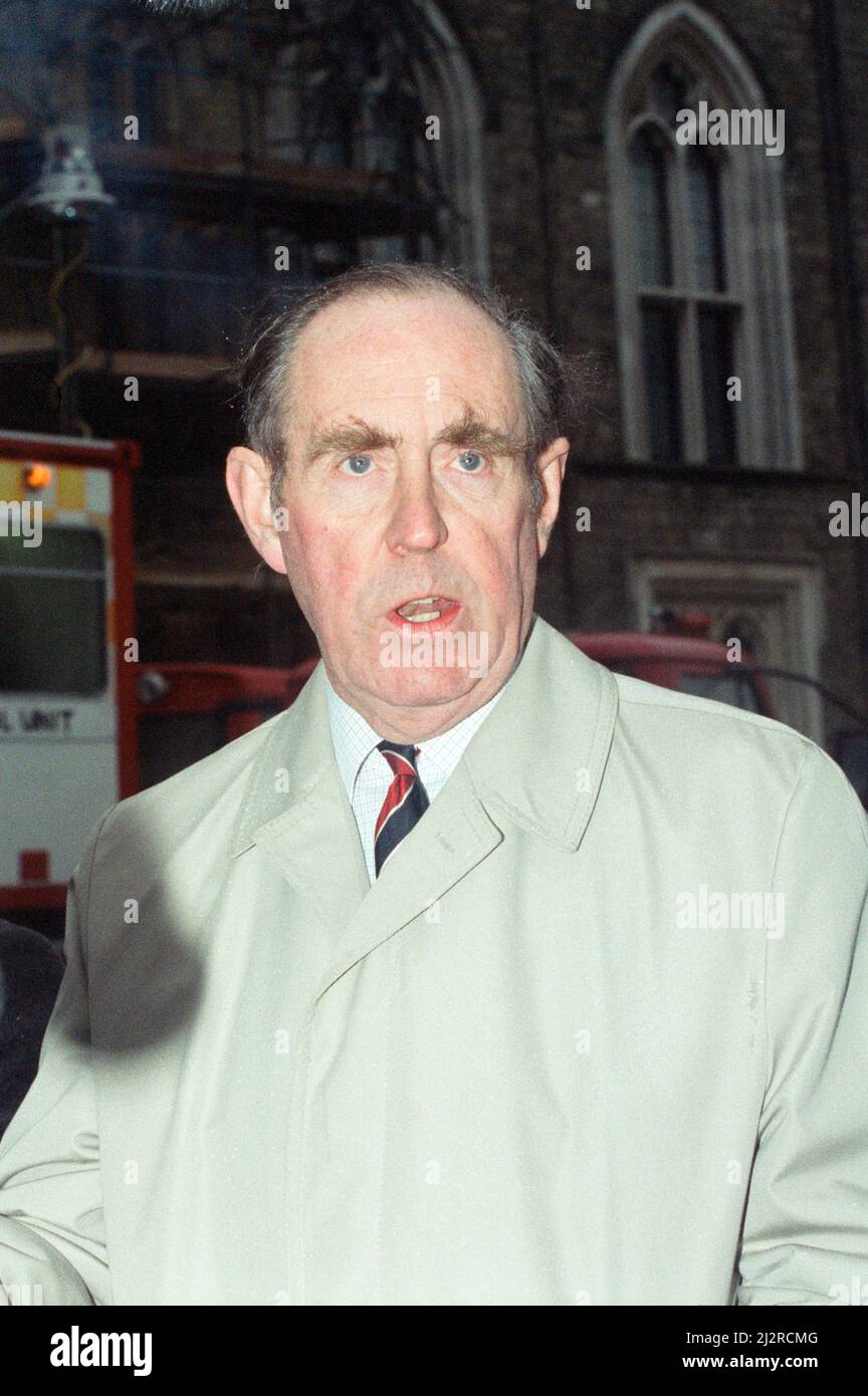 Peter Brooke at Windsor Castle, the day after the fire in the Brunswick ...