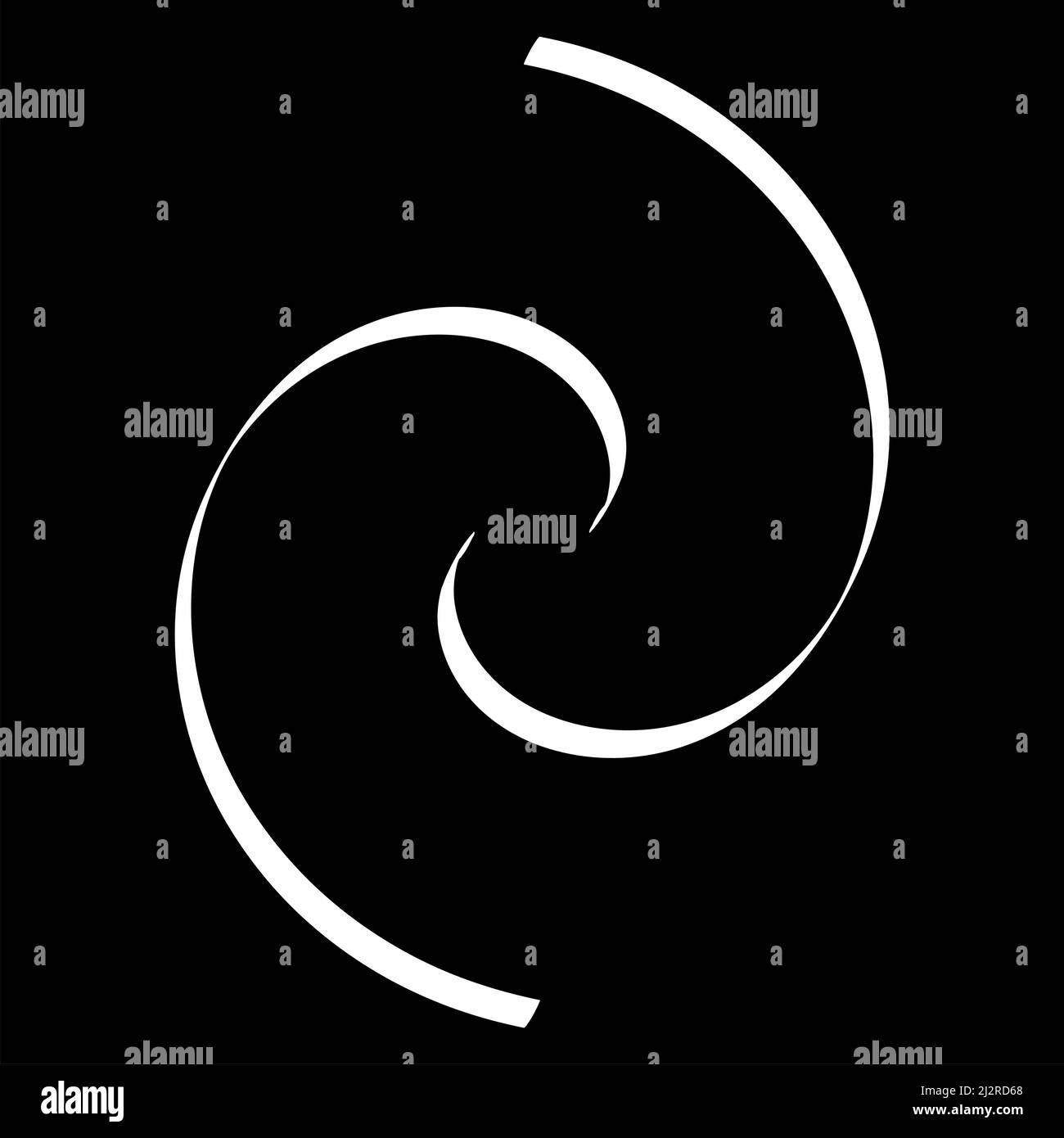 Spirally shape. Swirl, twirl, whirl and twirl vector design element ...