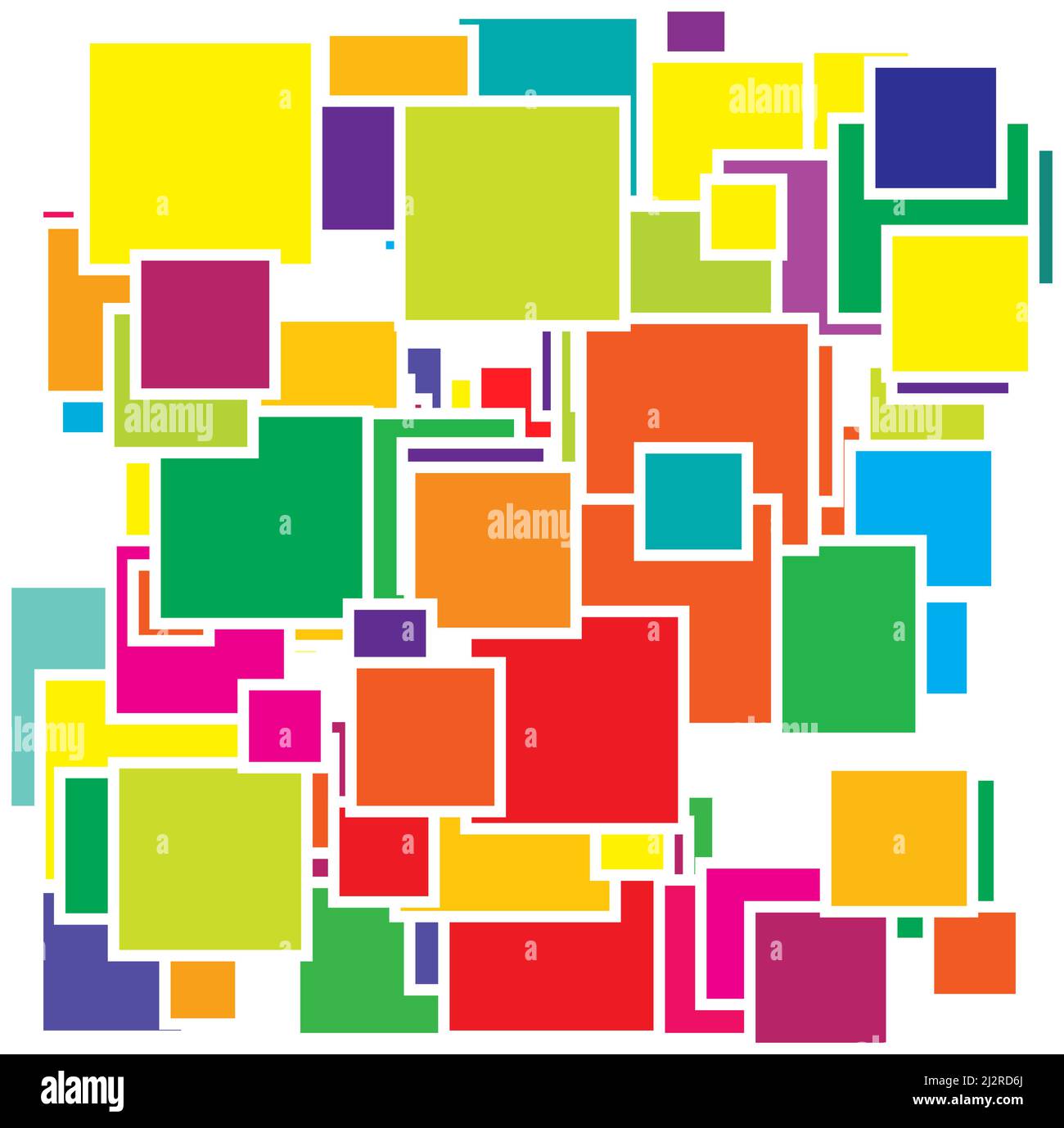 Random, scattered squares pattern, texture element. Randomness concept ...