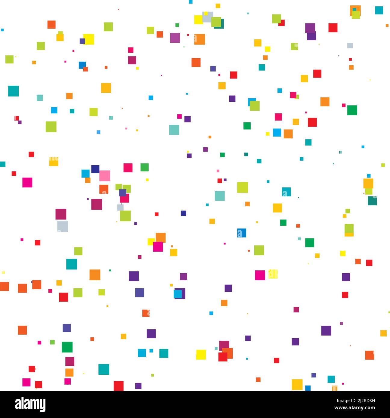 Random, scattered squares pattern, texture element. Randomness concept ...
