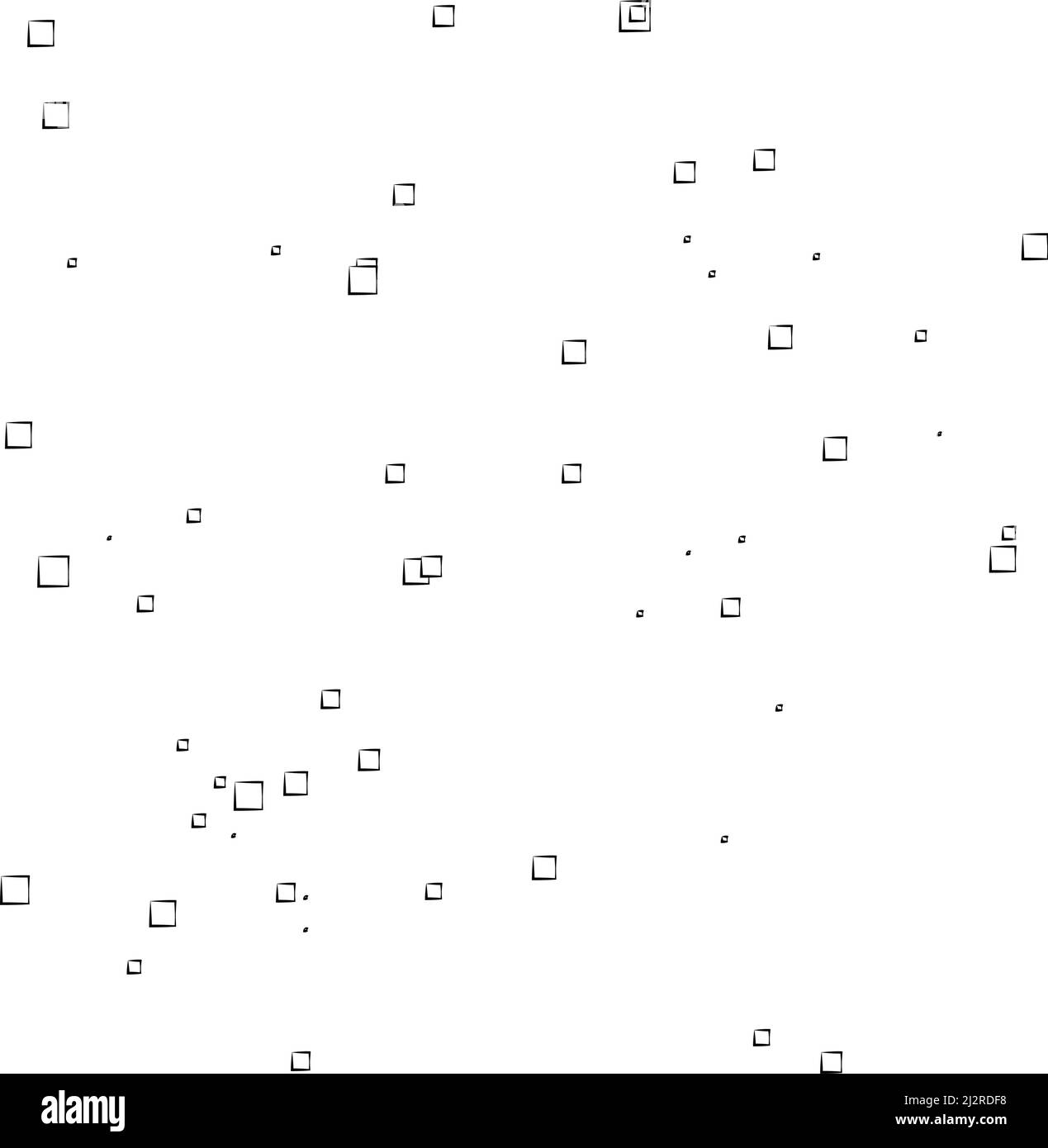 Random, scattered squares pattern, texture element. Randomness concept ...