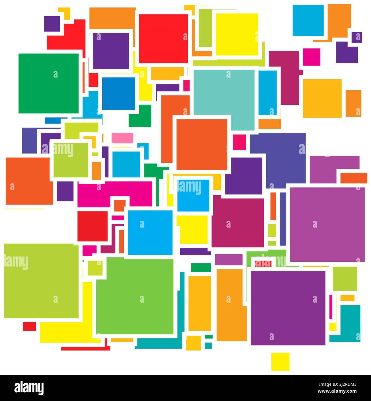 Random, scattered squares pattern, texture element. Randomness concept ...