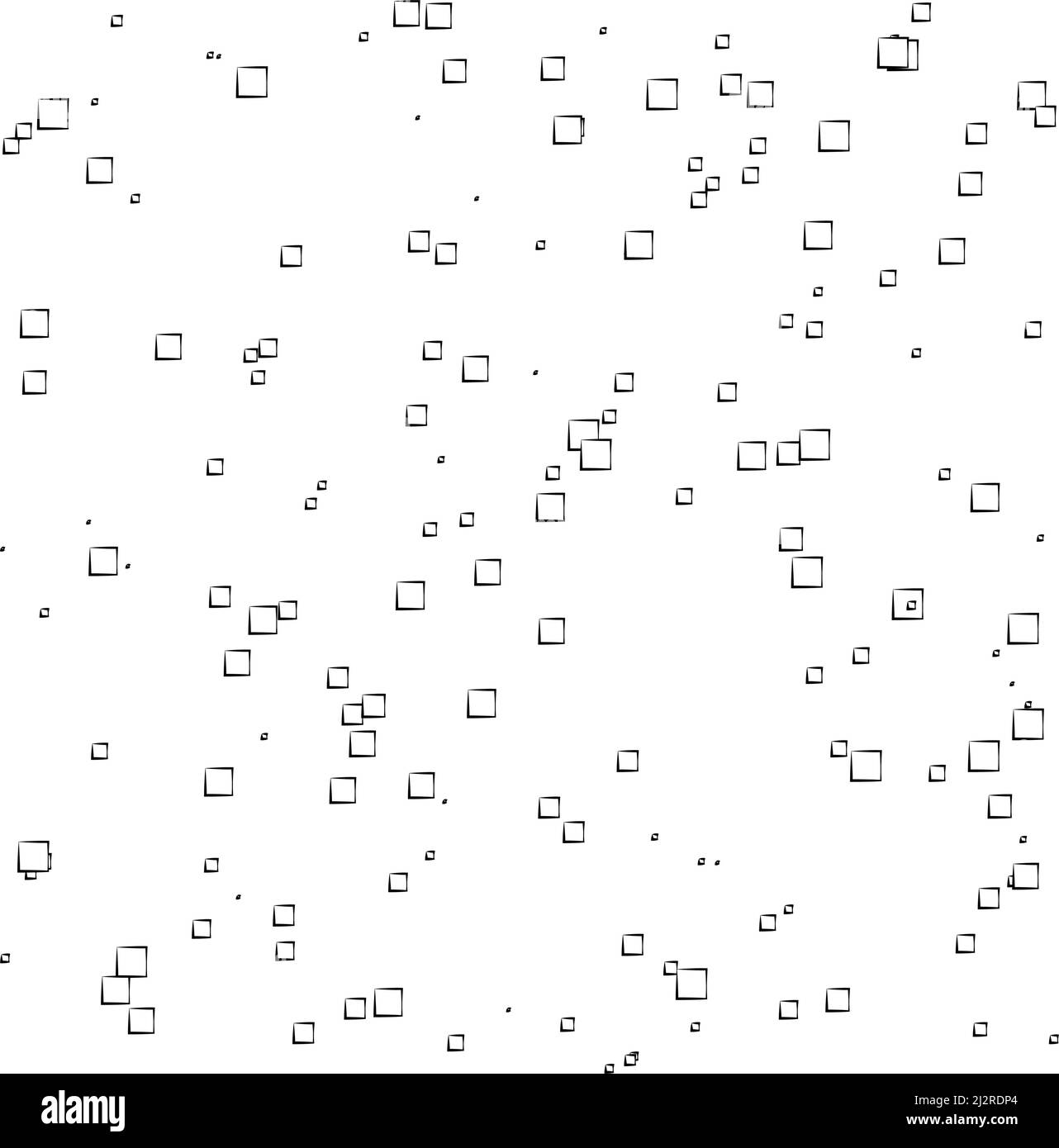 Random, scattered squares pattern, texture element. Randomness concept ...