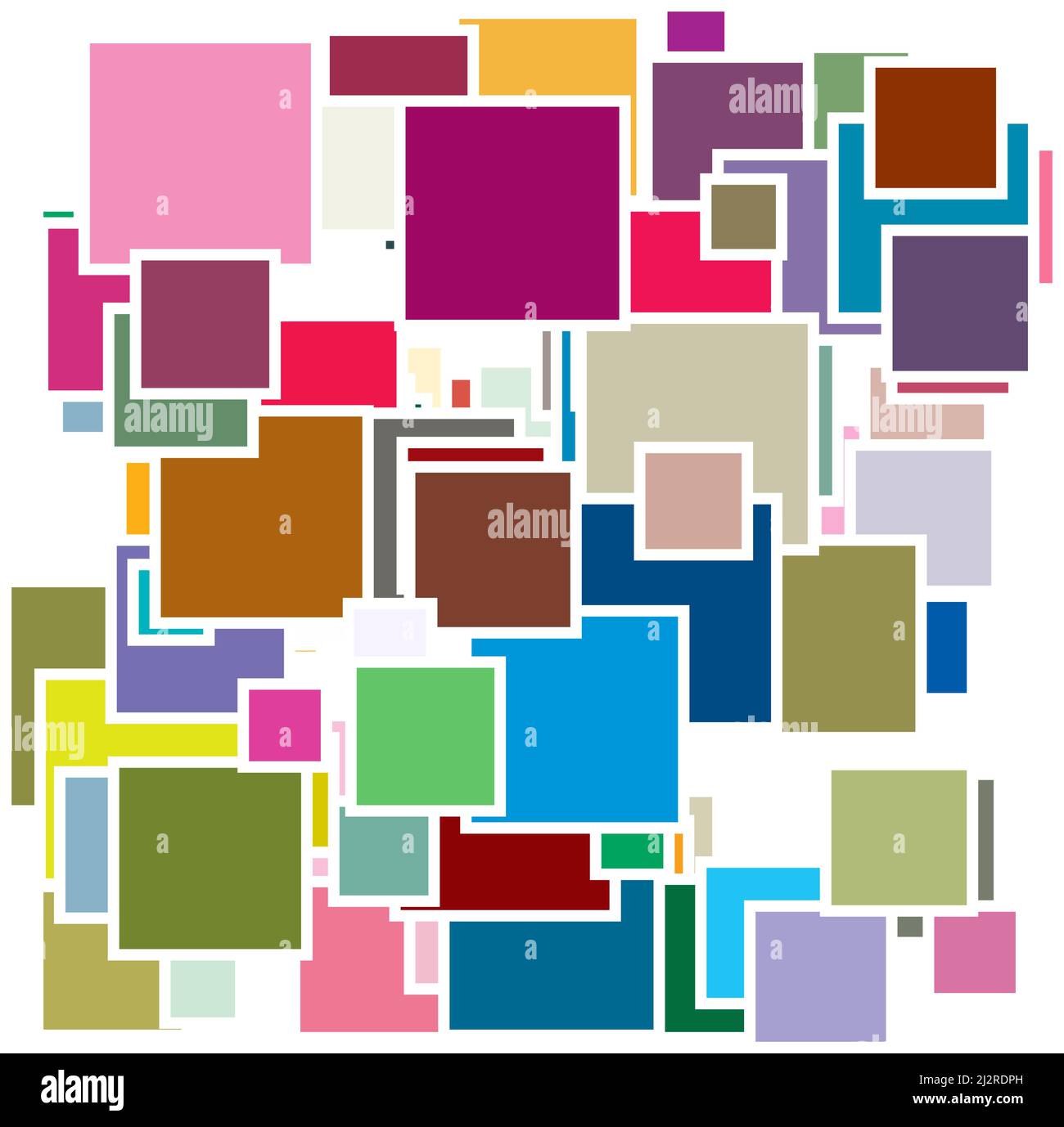 Random, scattered squares pattern, texture element. Randomness concept ...