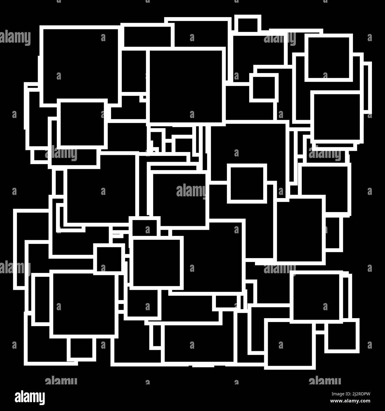 Random, scattered squares pattern, texture element. Randomness concept ...