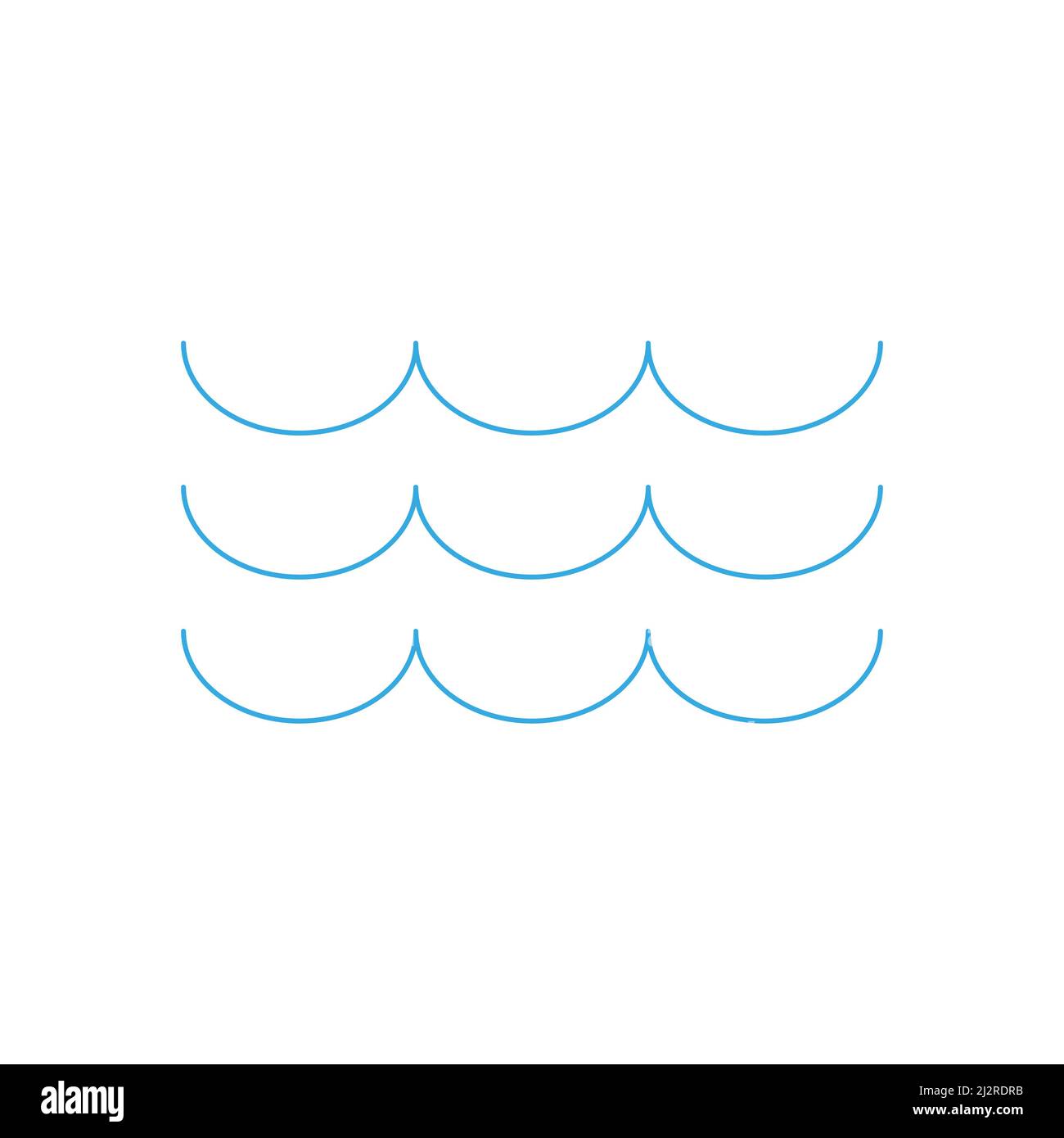 Water wave icon. Ocean and sea symbol. Vector illustration isolated on ...
