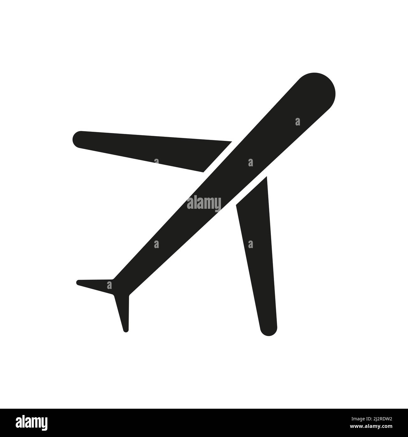 Airplane icon. Vector illustration isolated on white Stock Vector Image ...