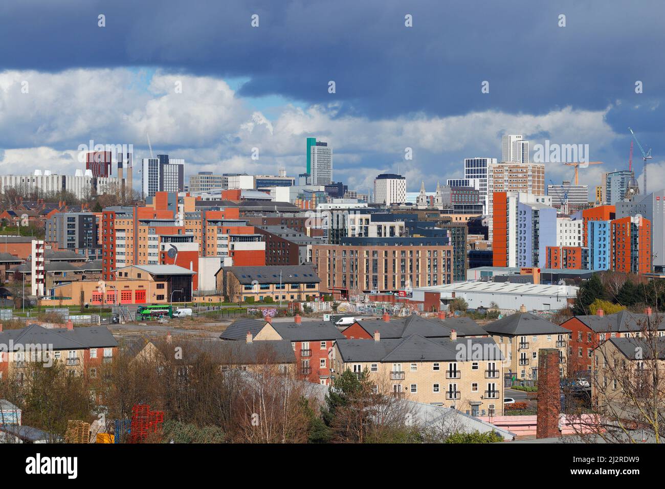 A view of Leeds skyline taken in April 2022 showing Yorkshire's tallest ...