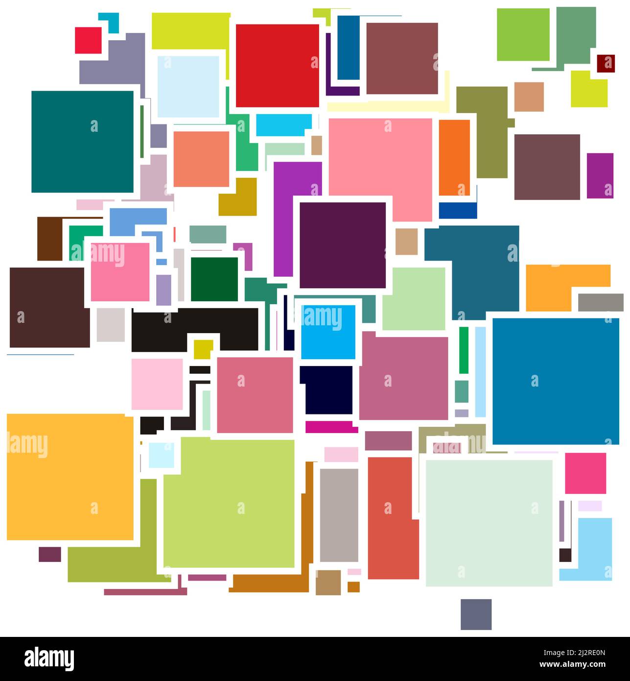 Random, scattered squares pattern, texture element. Randomness concept ...