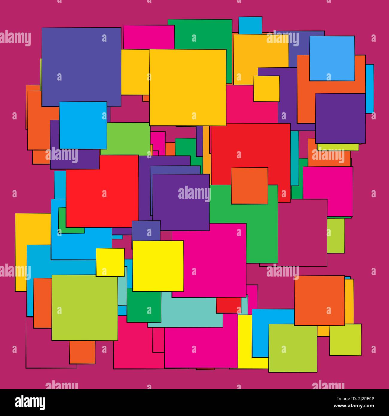 Random, scattered squares pattern, texture element. Randomness concept ...