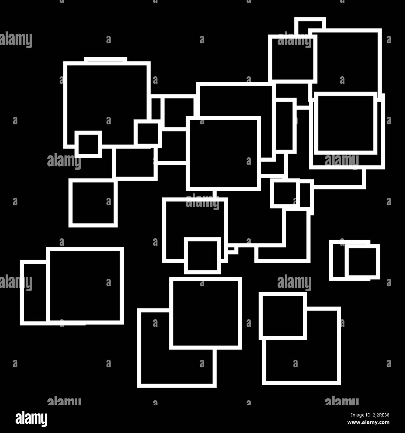 Random, scattered squares pattern, texture element. Randomness concept ...