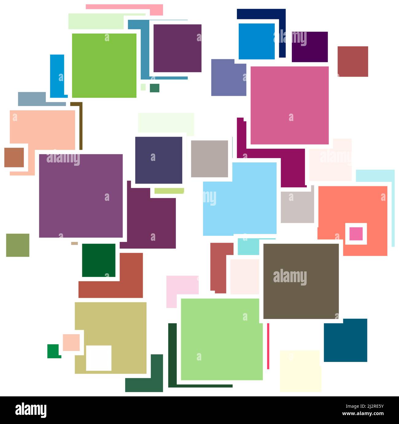 Random, scattered squares pattern, texture element. Randomness concept ...