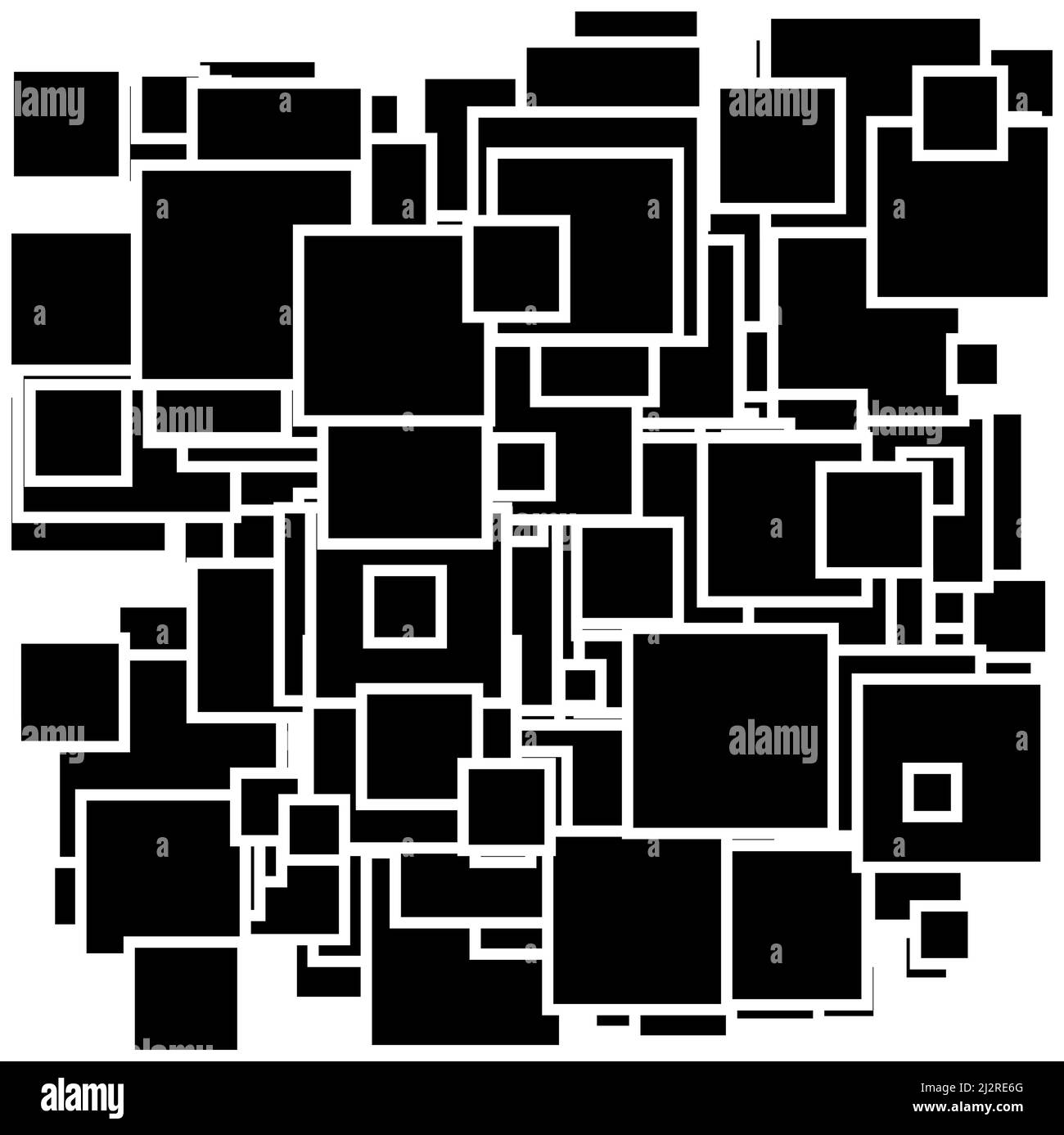 Random, scattered squares pattern, texture element. Randomness concept ...