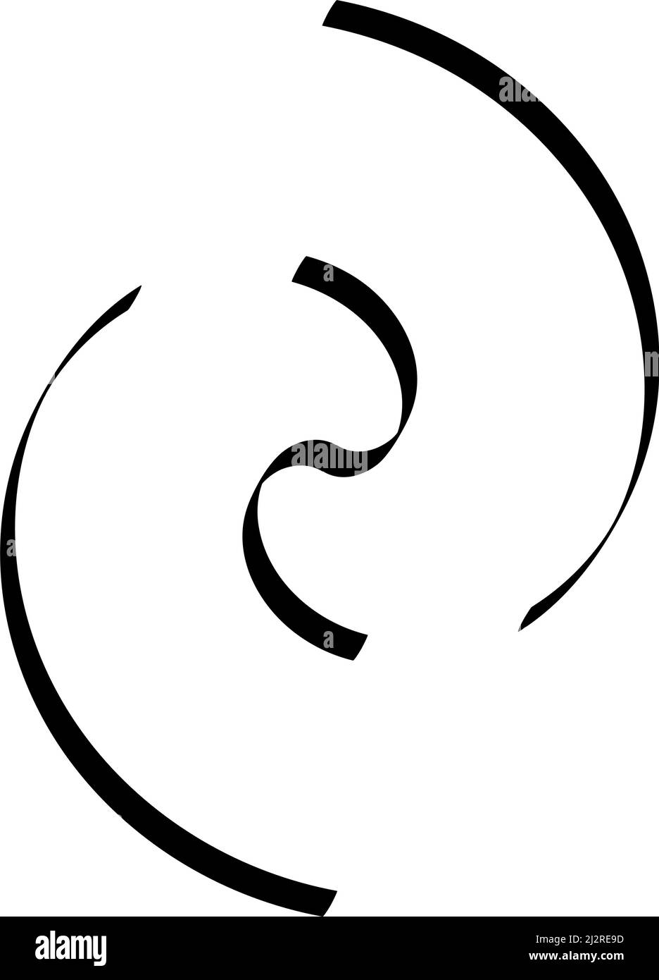 Spirally shape. Swirl, twirl, whirl and twirl vector design element ...