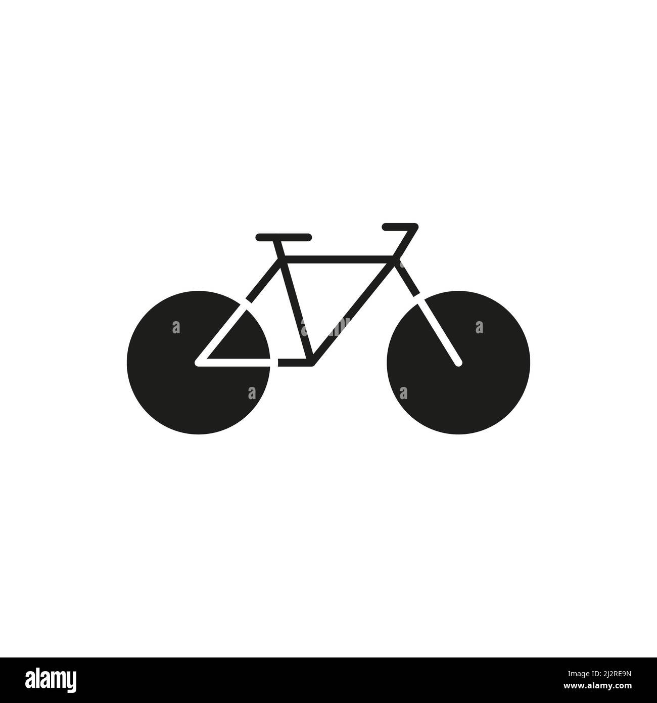 Bike icon vector. Bicycle logo flat illustration isolated on white ...