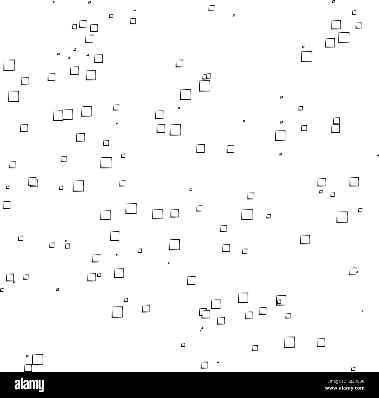 Random, scattered squares pattern, texture element. Randomness concept ...