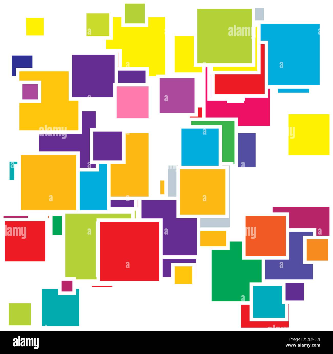 Random, scattered squares pattern, texture element. Randomness concept ...