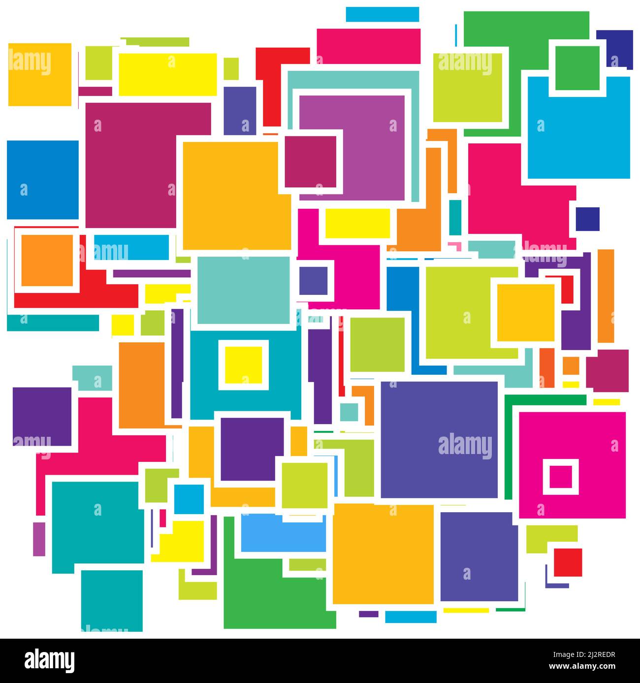 Random, scattered squares pattern, texture element. Randomness concept ...