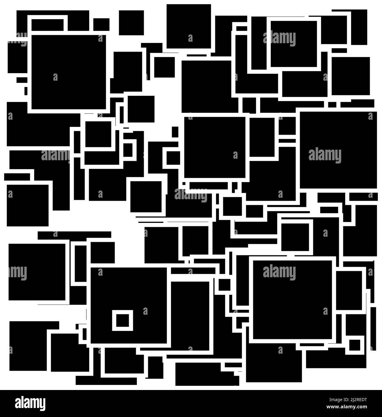 Random, scattered squares pattern, texture element. Randomness concept ...