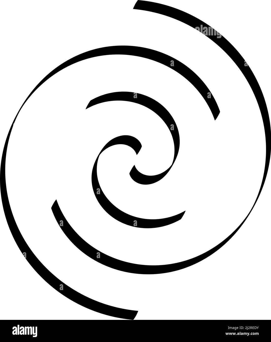 Spirally shape. Swirl, twirl, whirl and twirl vector design element ...