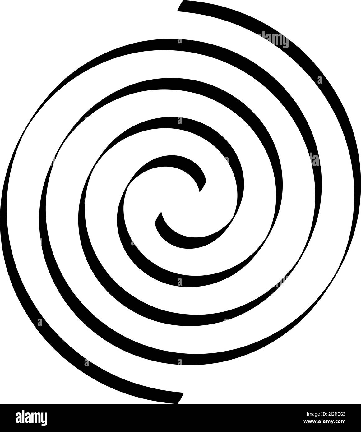 Spirally shape. Swirl, twirl, whirl and twirl vector design element ...
