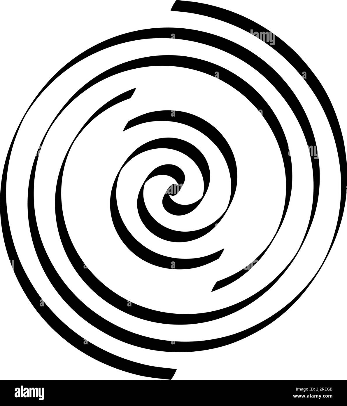 Spirally shape. Swirl, twirl, whirl and twirl vector design element ...