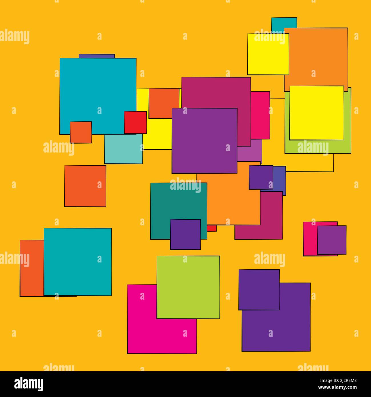 Random, scattered squares pattern, texture element. Randomness concept ...