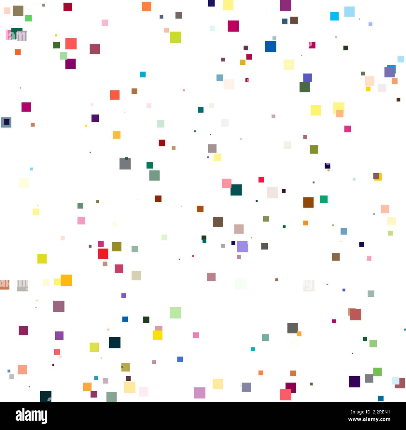 Random, scattered squares pattern, texture element. Randomness concept ...
