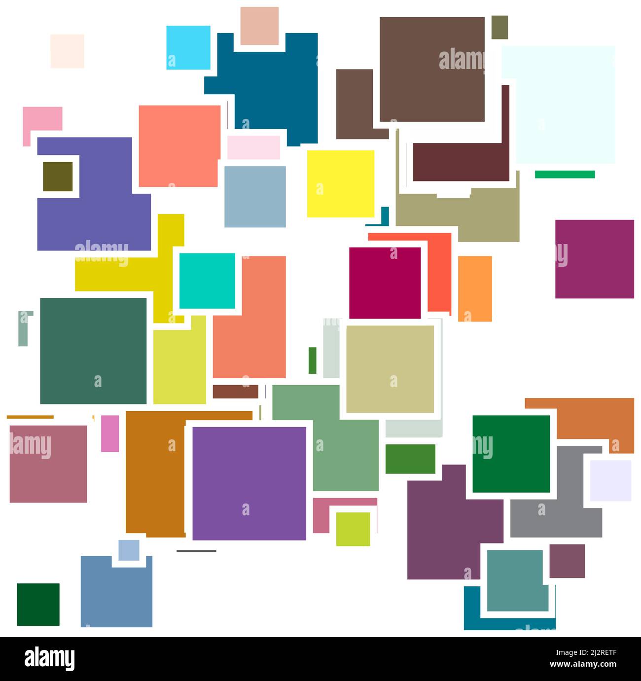 Random, scattered squares pattern, texture element. Randomness concept ...