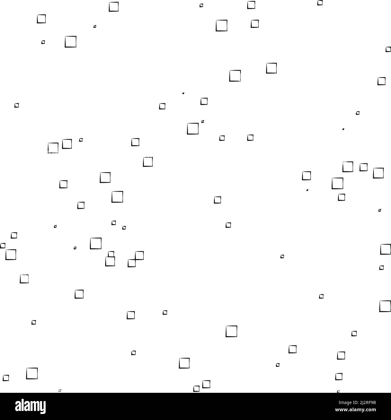 Random, scattered squares pattern, texture element. Randomness concept ...