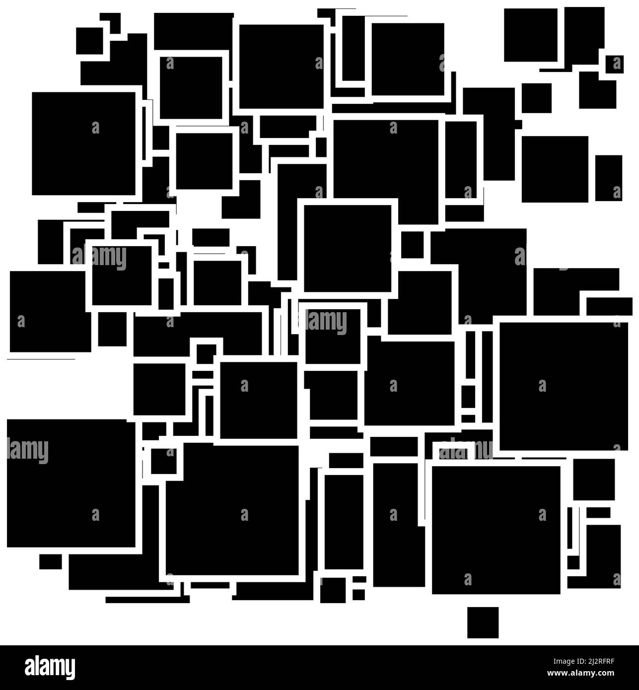 Random, scattered squares pattern, texture element. Randomness concept ...