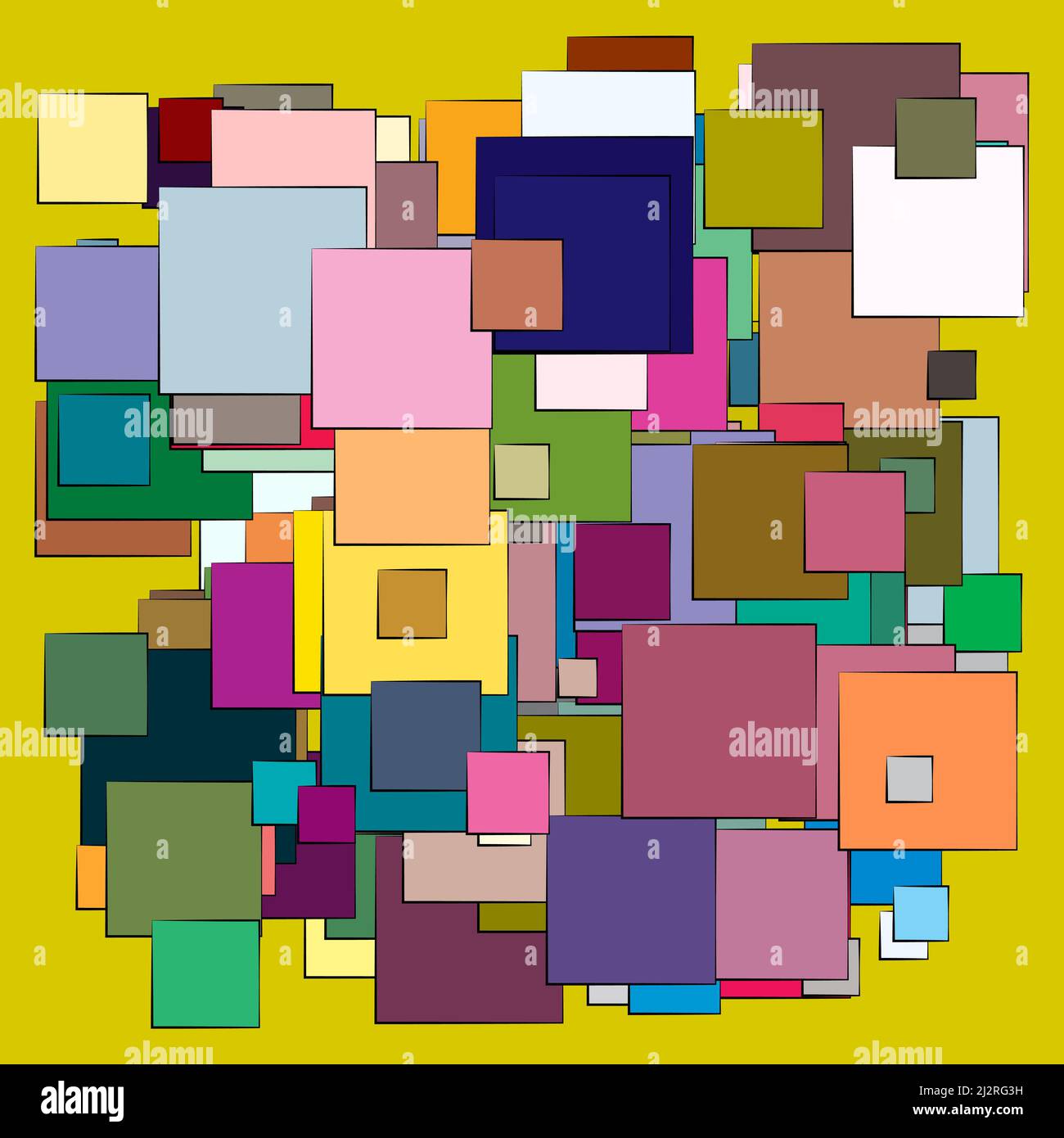 Random, scattered squares pattern, texture element. Randomness concept ...