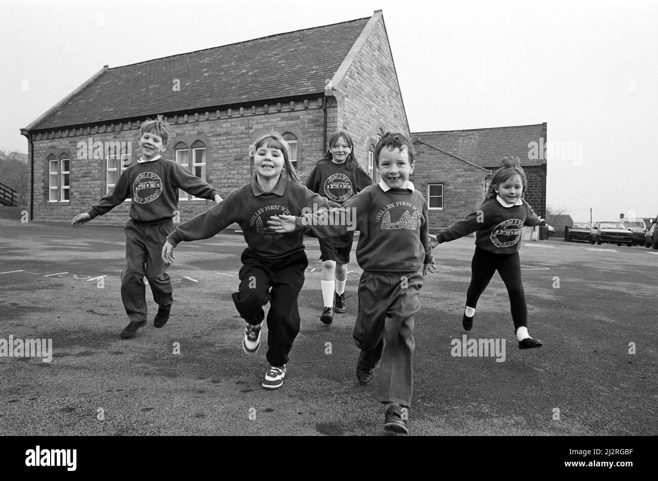 Pupils from Shelley First School celebrate the opening of their new ...