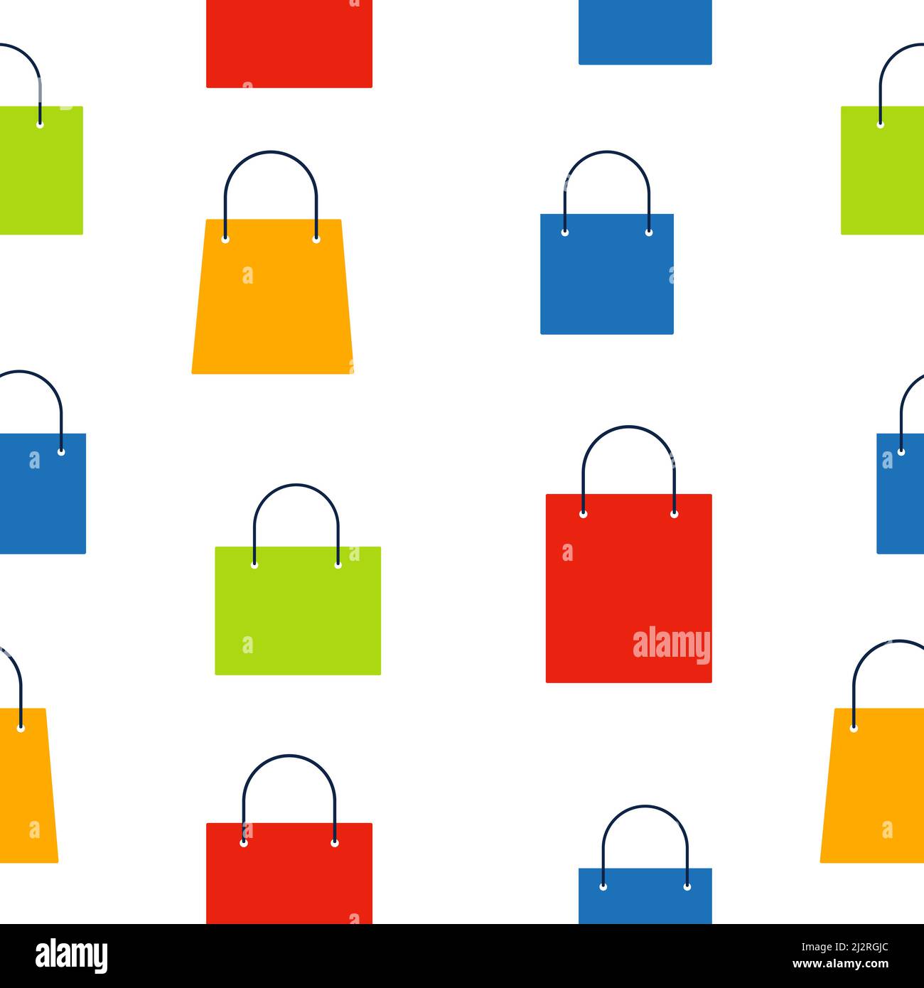Seamless pattern shopping color bags. Sale colorfull bag isolated on ...