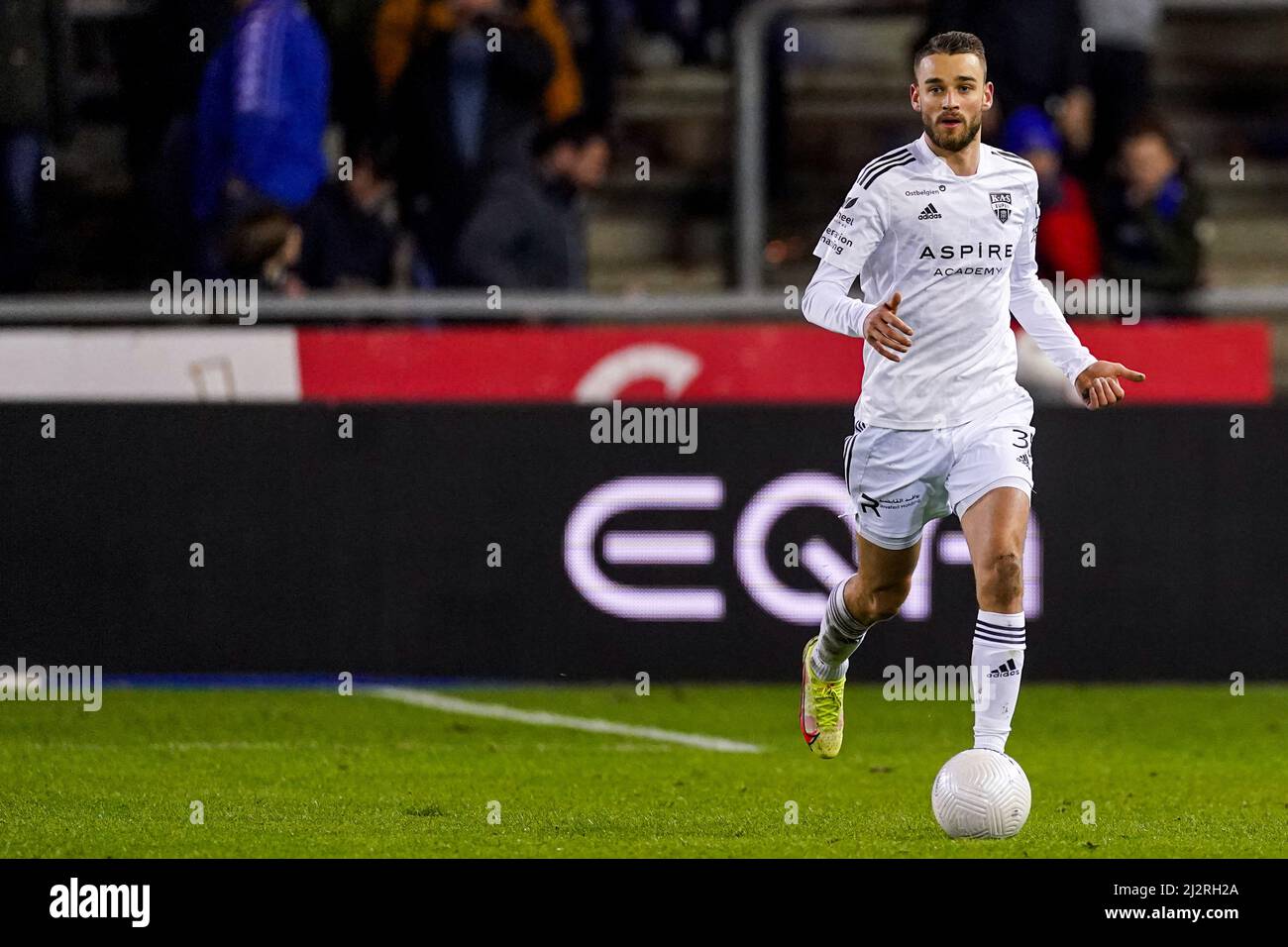 GENK, BELGIUM - APRIL 3: Boris Lambert of KAS Eupen during the Jupiler ...