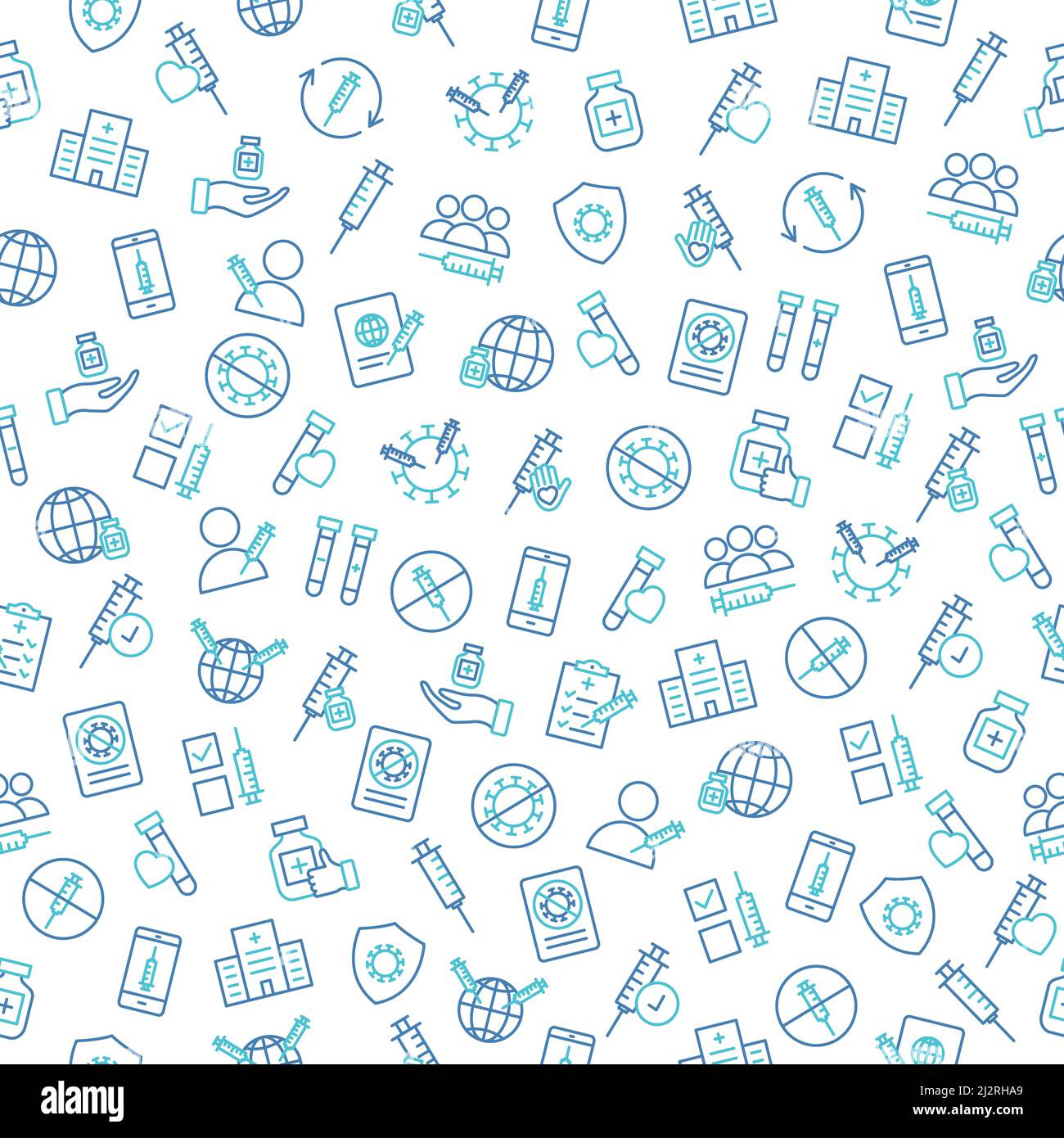 Medical elements seamless line pattern. Healthcare and medical concept ...
