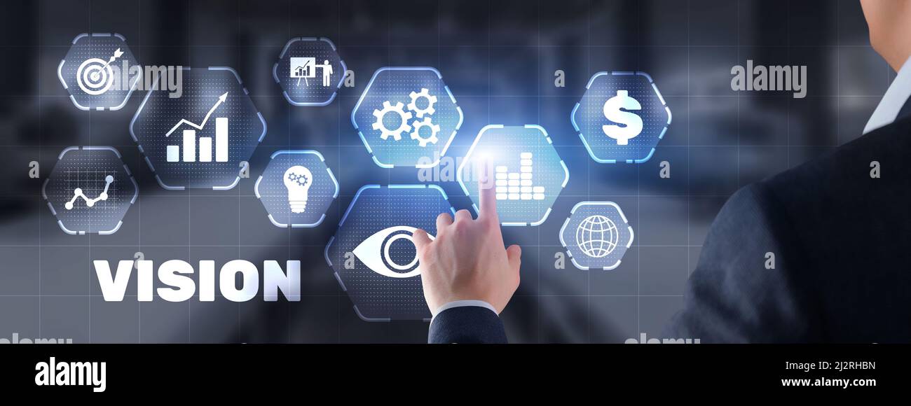 Vision Business Finance Concept on Virtual screen Stock Photo - Alamy