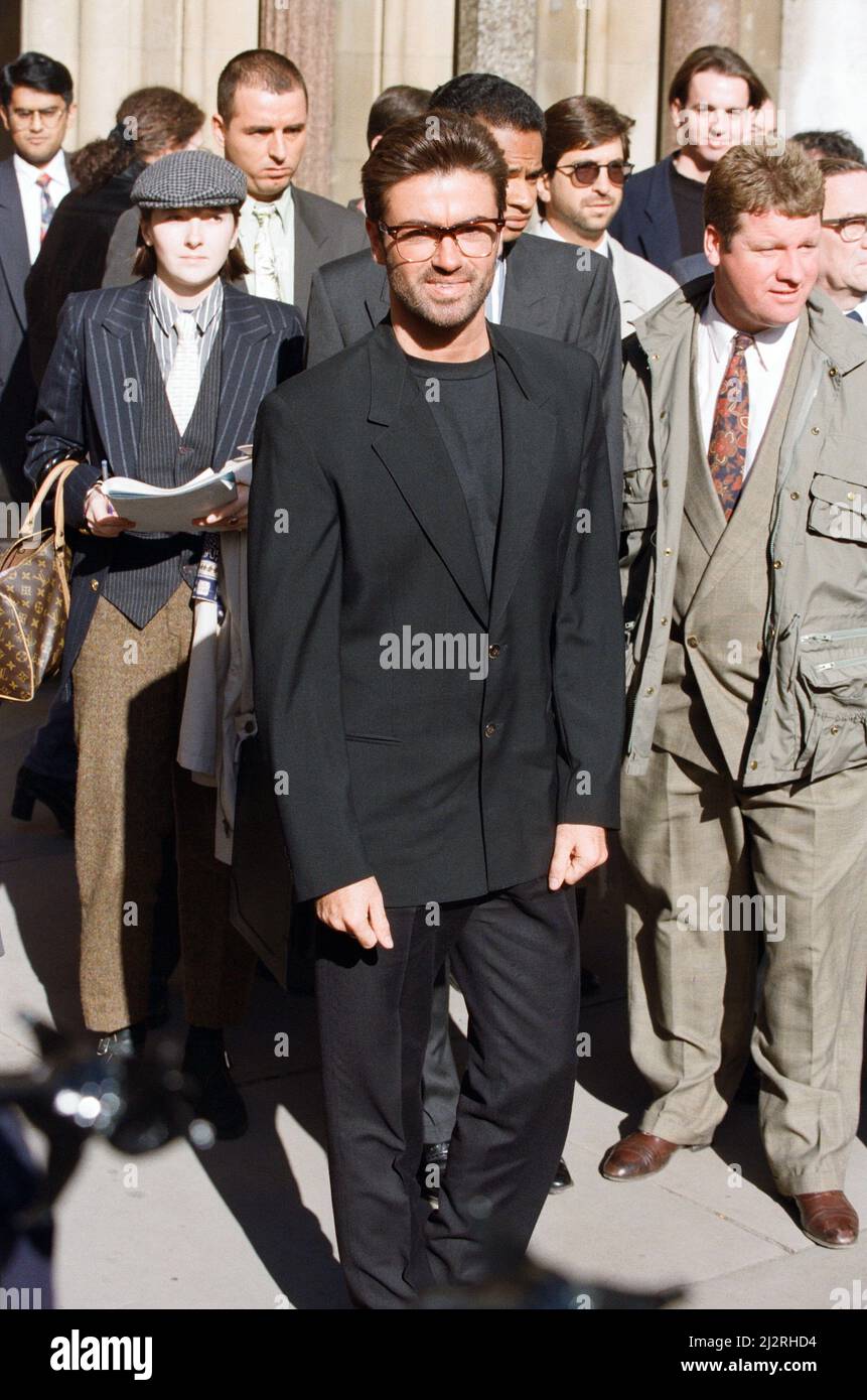 George Michael pictured at the Law Courts for his legal battle with ...